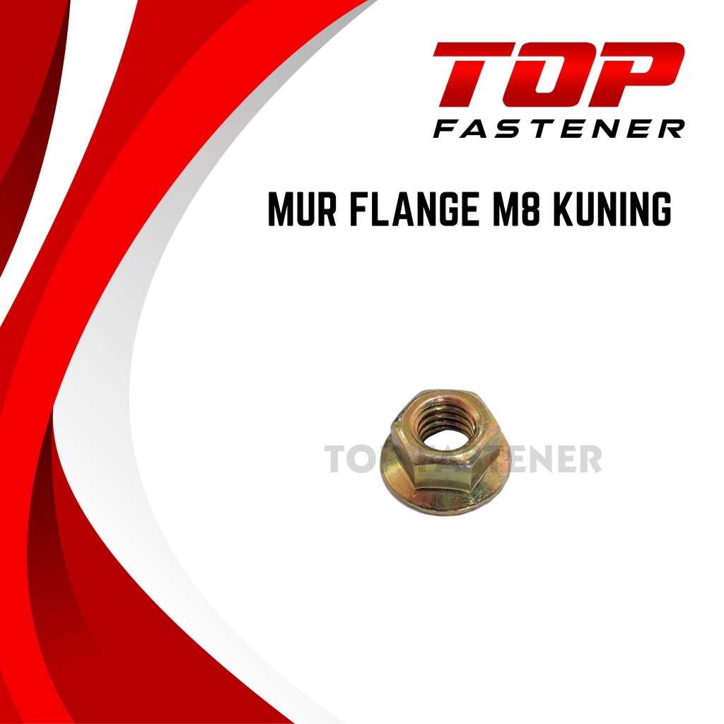 Jual MUR HEX FLANGE NUT M8 BAUT KUNCI 12 8MM KUNING | Shopee Indonesia