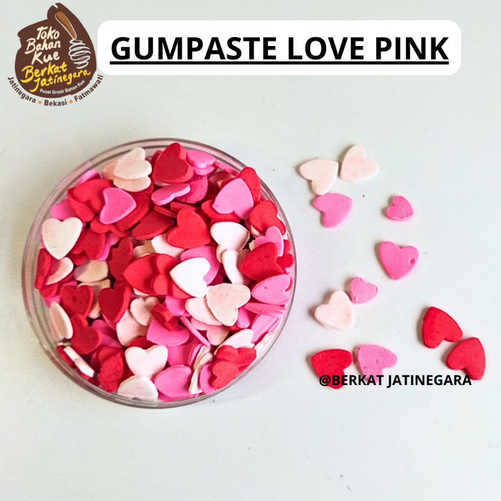 Jual GUMPASTE LOVE / PERMEN HIASAN KUE / HIASAN KUE / SPRINKLE KUE ...