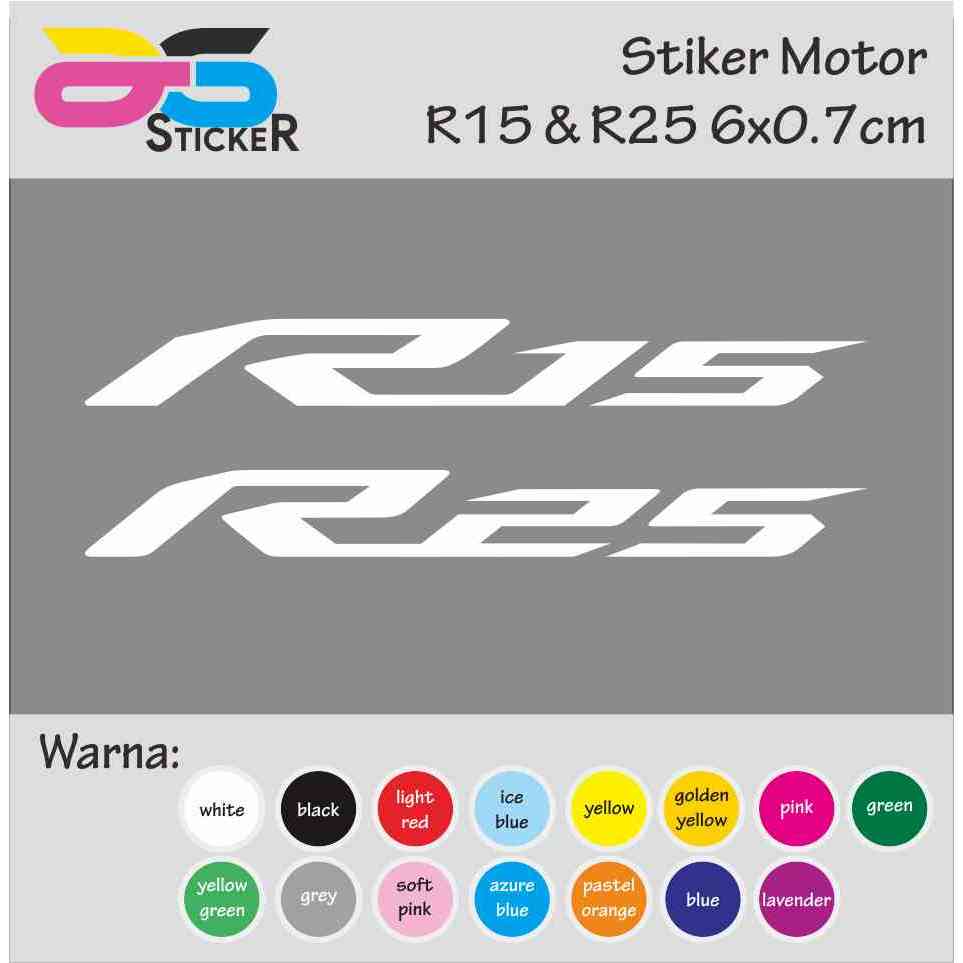 Jual Cutting Sticker - Stiker Yamaha R15 R25 6x0.7cm | Shopee Indonesia