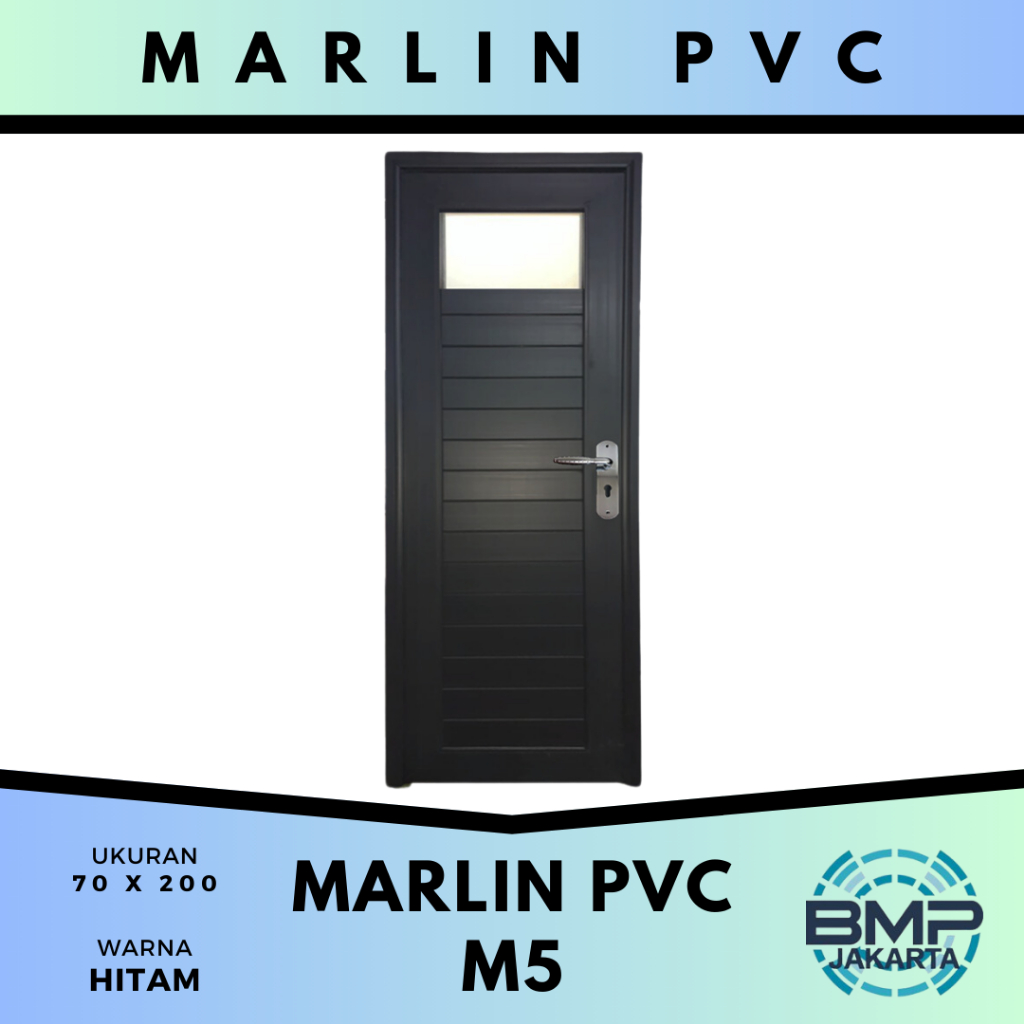 Jual Pintu PVC Marlin Tipe M5 Kaca Atas | Shopee Indonesia