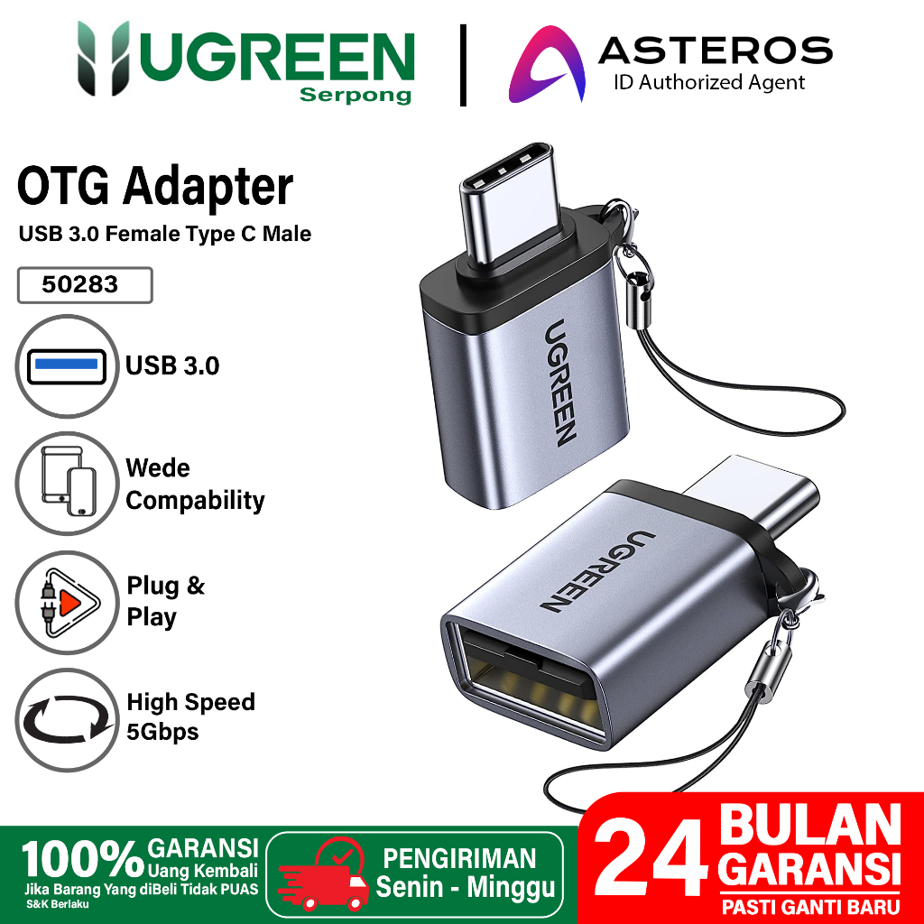 Jual UGREEN OTG USB Type C To USB 3.0 Adapter Converter 5Gbps | Shopee ...