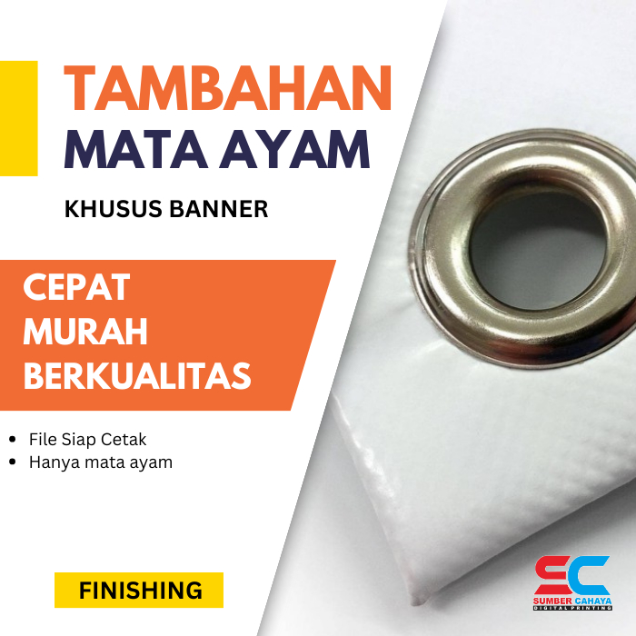 Jual TAMBAHAN FINISHING MATA AYAM UNTUK BANNER | Shopee Indonesia