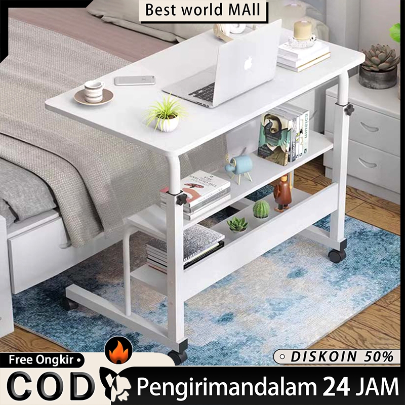 Jual Meja Laptop Lipat Adjustable dengan Roda Meja Laptop Roda Meja ...