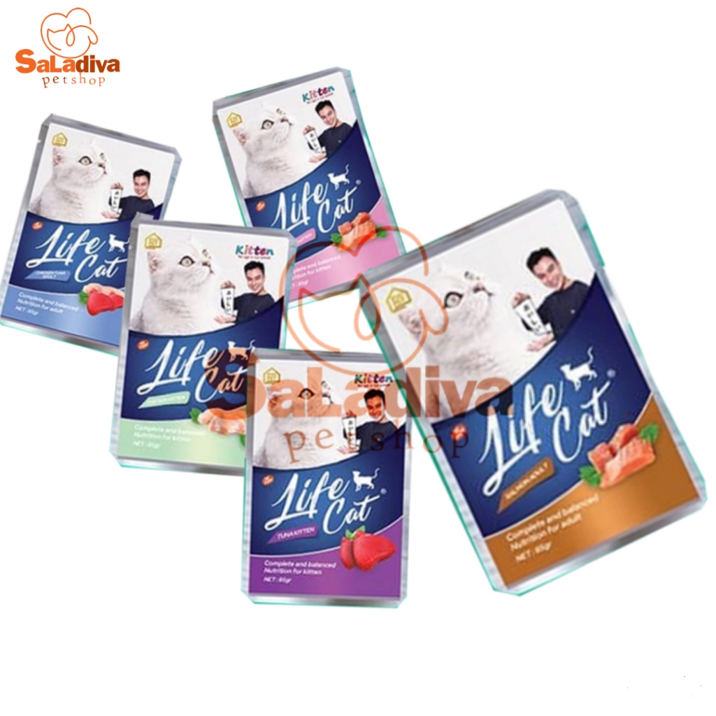 Jual Life Cat Sachet Makanan Kucing Basah Wet Food 85gr | Shopee Indonesia