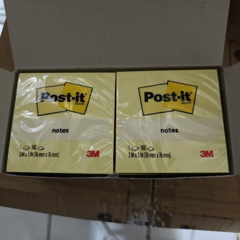 Jual Post It / Sticky Notes 654 3M Kuning (1 pak / 12 Pad) | Shopee ...