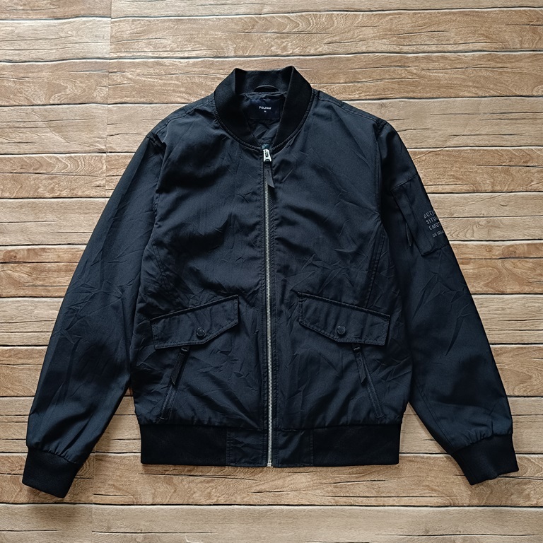 Jual POLHAM bomber jacket black | Shopee Indonesia