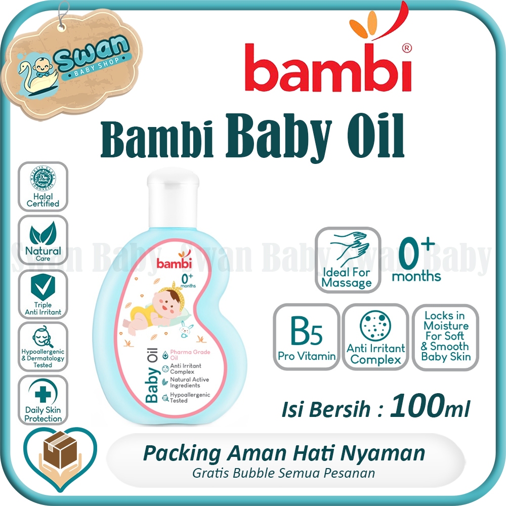 Jual Bambi Baby Oil 100ml / Baby Oil Pijat Bayi Kulit Normal - Sensitif ...