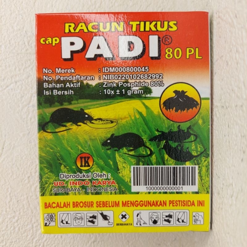 Jual Racun tikus cap PADI/ perpak | Shopee Indonesia