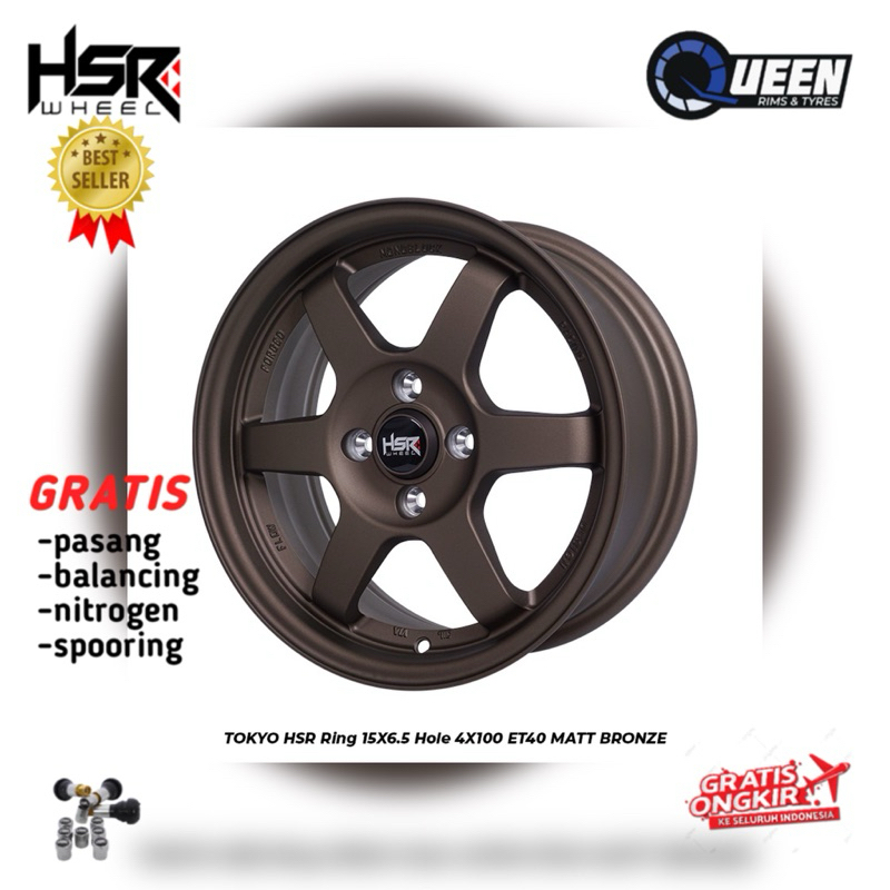 Jual VELG RACING MODEL TE37 R15 HSR TOKYO untuk mobil agya, ayla, sigra, calya, brio, jazz, city ...