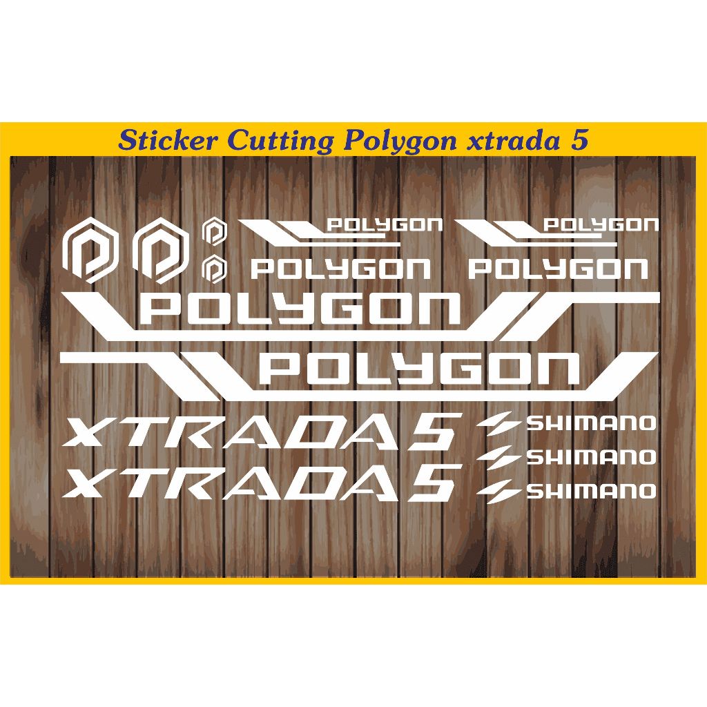 Jual Cutting Stiker Polygon Extrada 5 Variasi Sepeda Sticker Frame ...