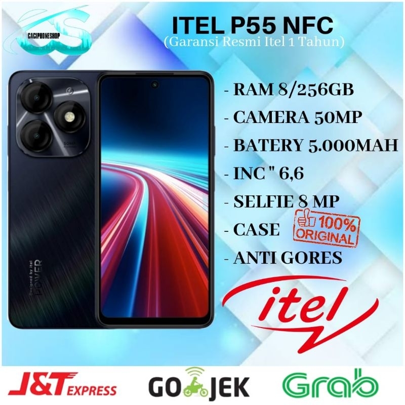 Jual ITEL P55 NFC RAM 8GB MEMORY 256GB 8/128GB 8/256GB GARANSI RESMI ...