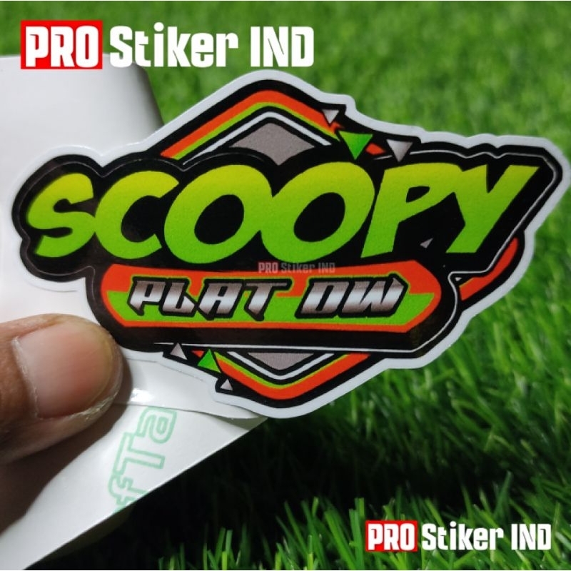 Jual Stiker Motor Helm Stiker Scoopy Plat DW | Shopee Indonesia