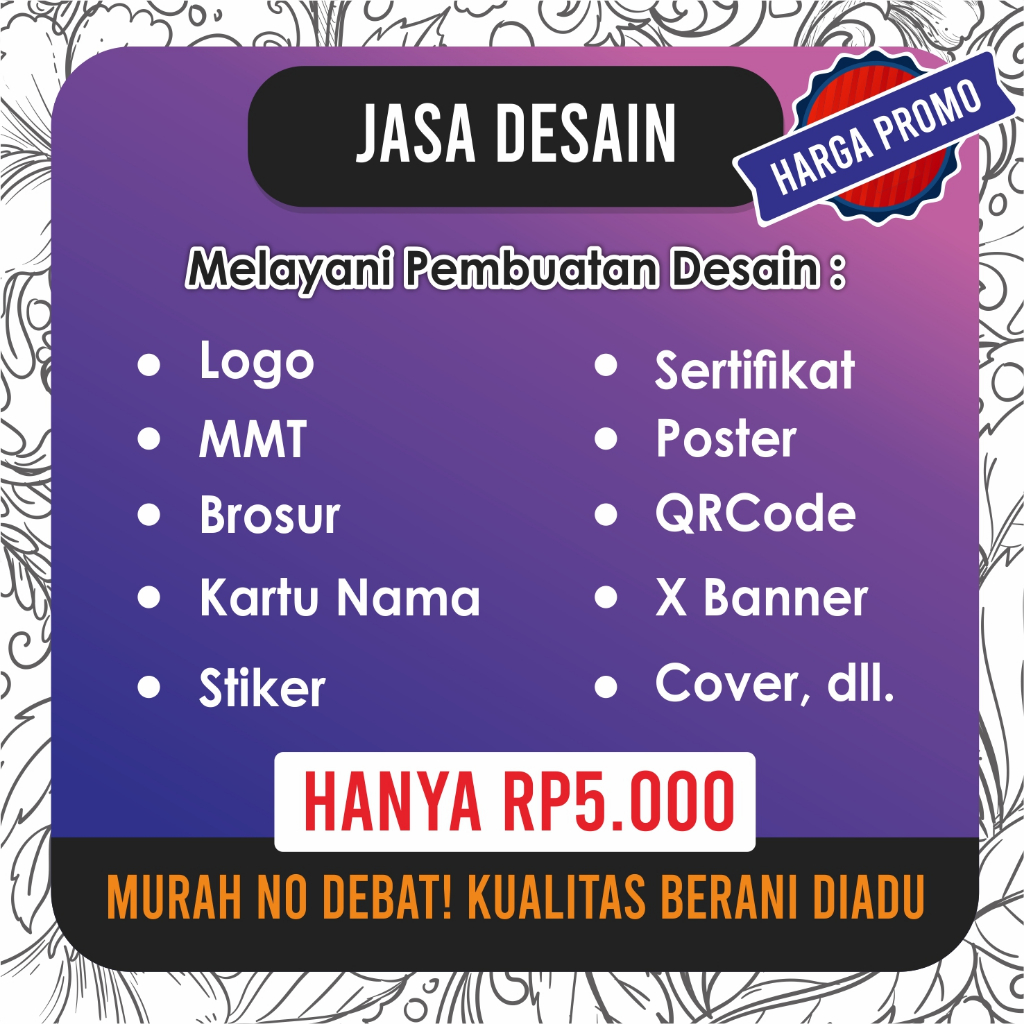 Jual JASA DESAIN GRAFIS LOGO, BROSUR, MMT, FEED IG, DLL | Shopee Indonesia