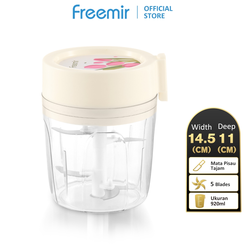 Jual [OFFICIAL] freemir Chopper 5 Mata Pisau Alat Penggiling Penghalus ...