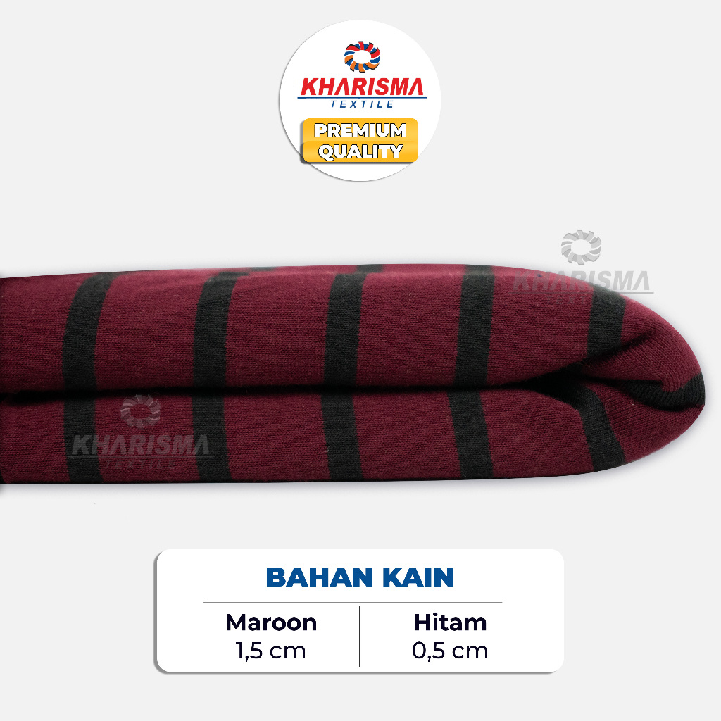 Jual Bahan Kaos Kain Mix Cotton CVC 30s Salur Stripe Dominan Warna ...