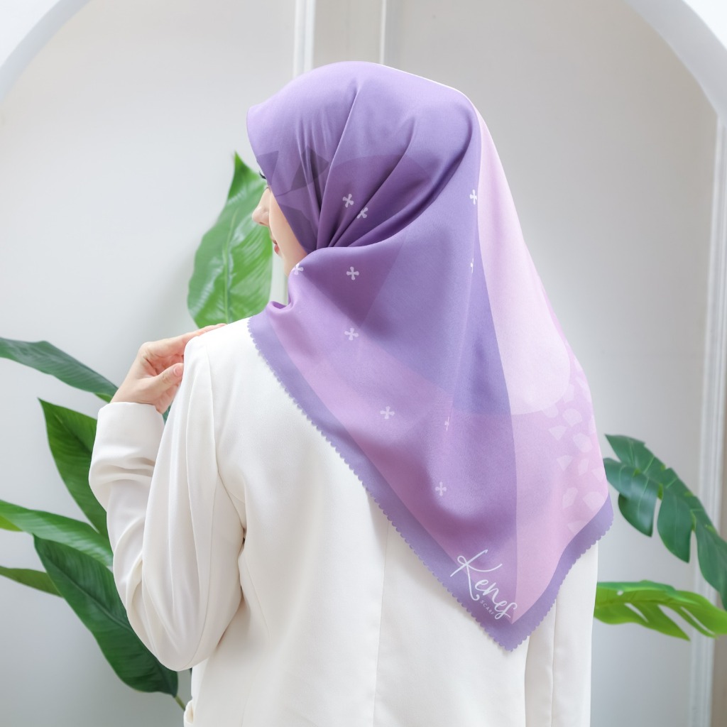 Jual KENES SCARF - [KV1-KV26] Hijab Kerudung Segiempat Voal Digital ...