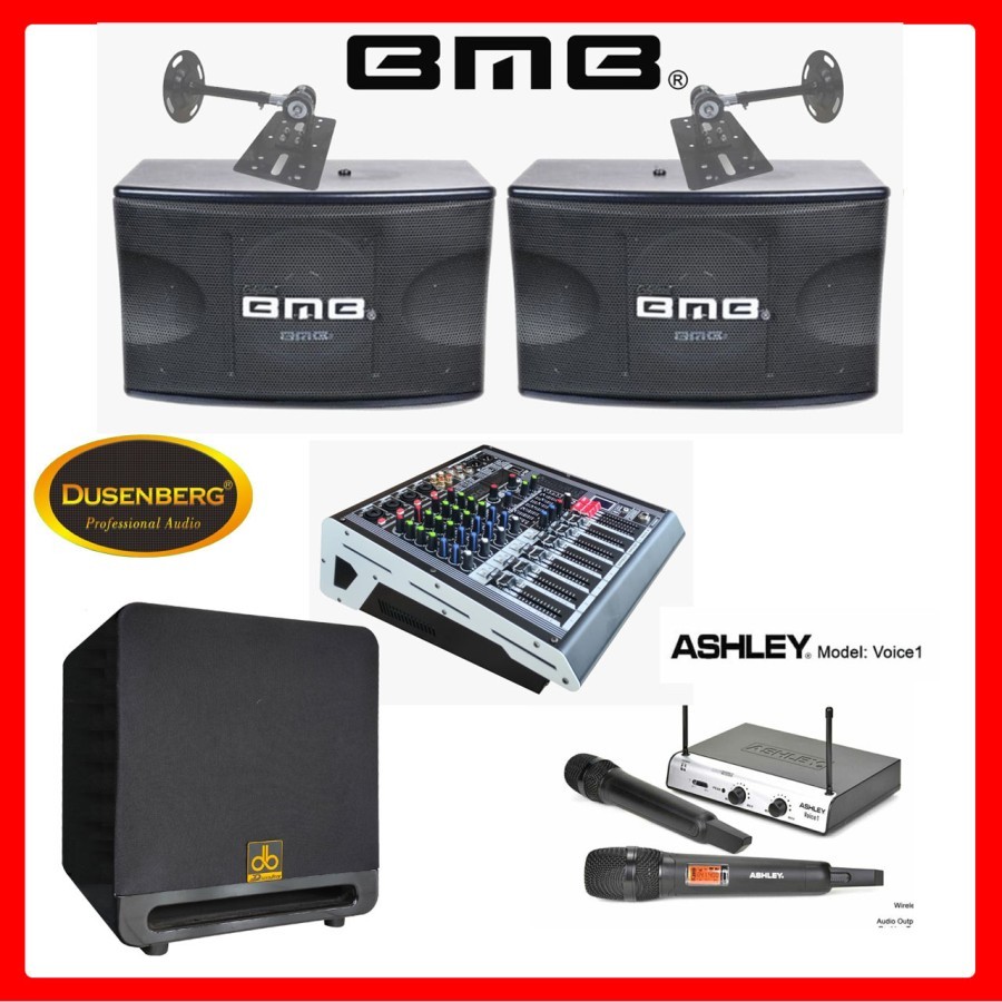 Jual Paket Karaoke Rumah Speaker 10 Inch BMB CS450 Power Mixer 4 ...