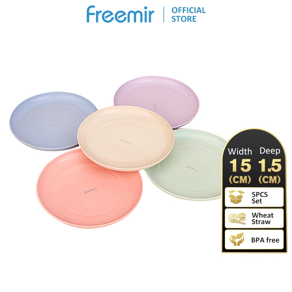 Jual 1 SET ISI 5 Freemir Piring 15 cm Wheat Straw Tahan Panas dengan ...