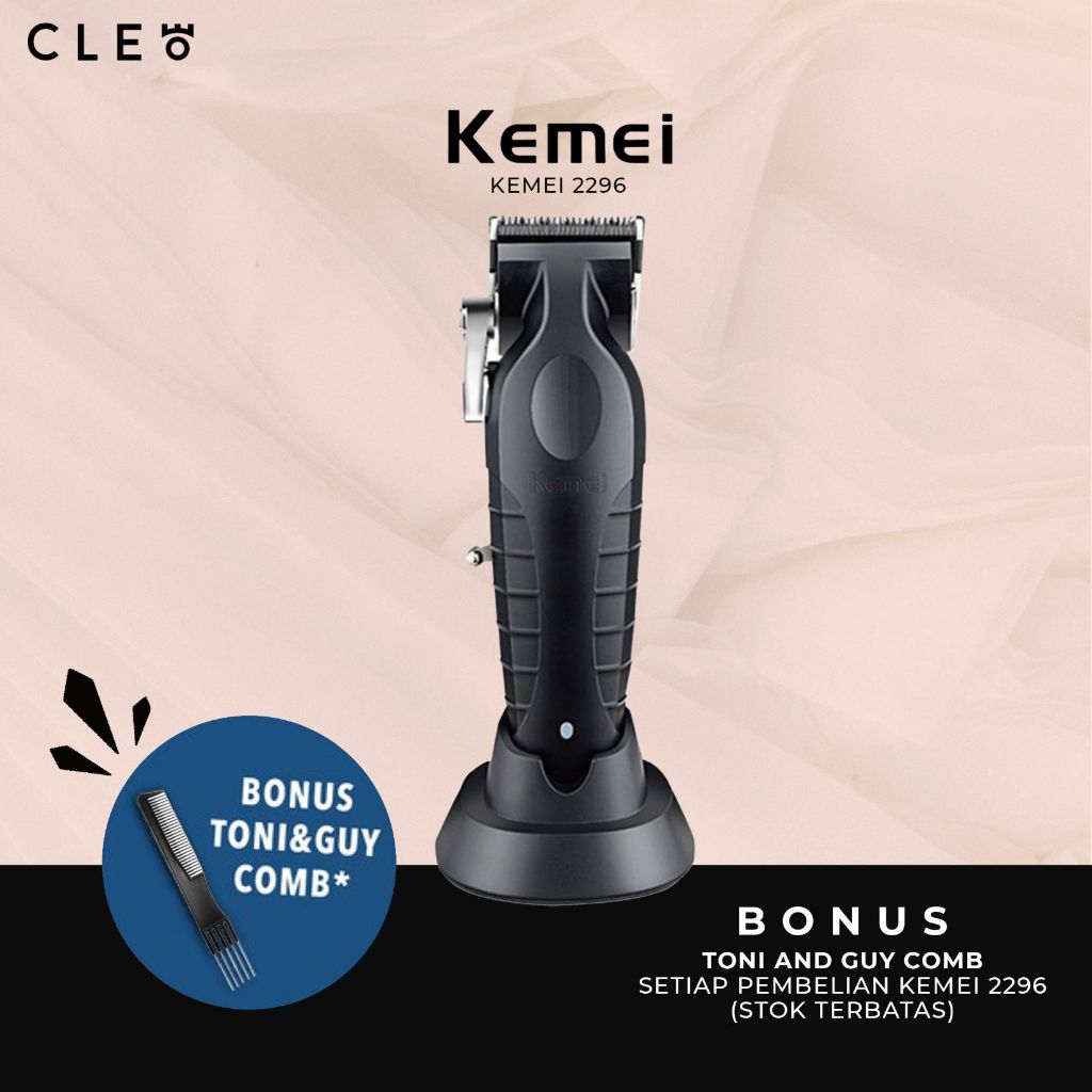 Jual Kemei KM-2296 Cordless Hair Clipper - ALAT CUKUR DENGAN DOCK CHARGER - 100% Original ...