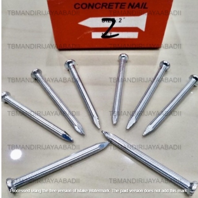 Jual YS Paku beton putih / paku tembok PAKU dinding wall nail dowel concrete nails isi 300gram ...