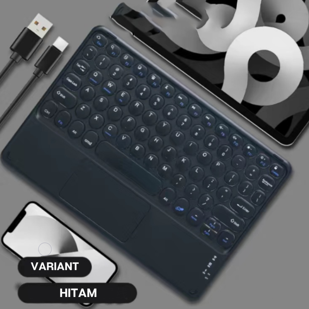 Jual Keyboard Wireless Keyboard Bluetooth With Touchpad Portable ...