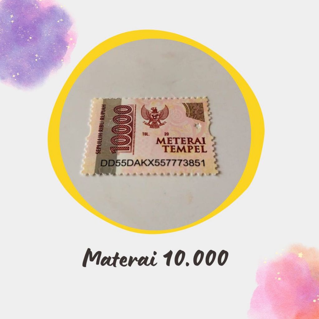 Jual Materaipos Meterai Tempel Perangko 10000 Original Asli | Shopee Indonesia