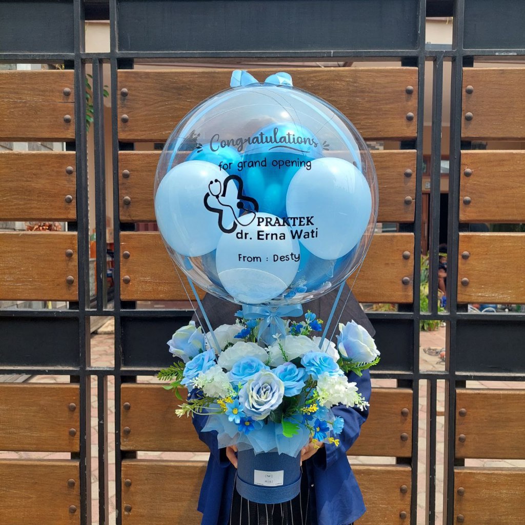 Jual Bucket Balon Bloom Box Flower Bouquet Bunga buket bunga (Kode 002 ...