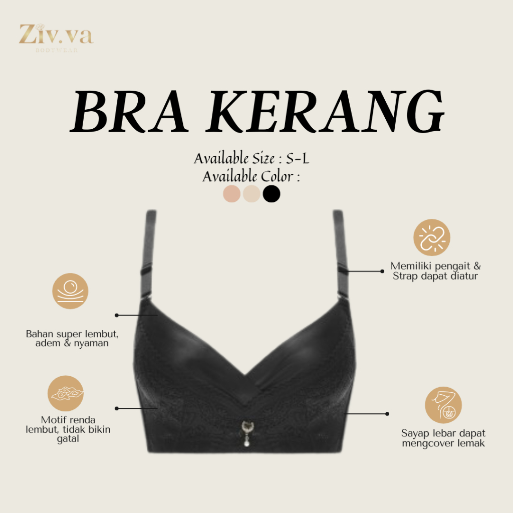 Jual [ZIV.VA] Bra Kerang - Bra Tanpa Kawat | Bra Tanpa Kawat Premium ...