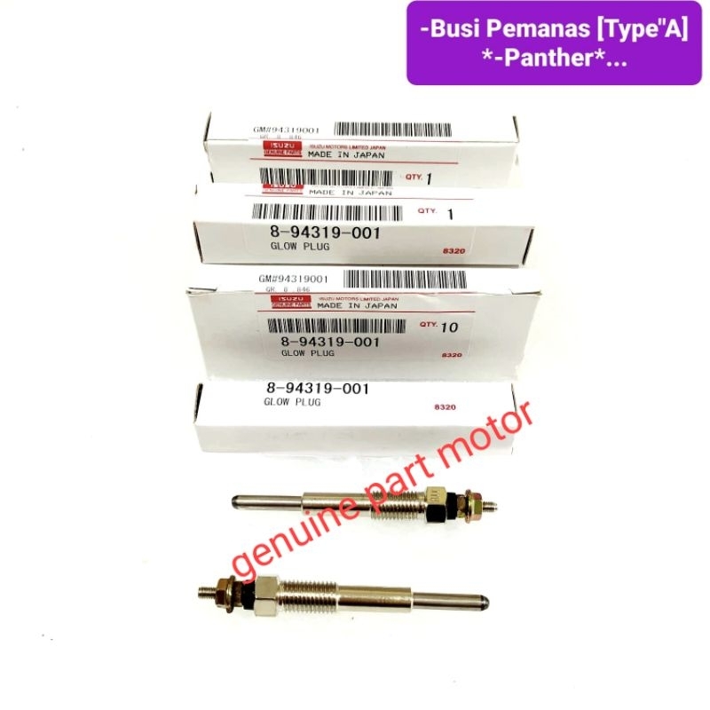 Jual BUSI PEMANAS/GLOW PLUG ISUZU PANTHER 2.3 2.5 TOURING (PI-58) (8 ...