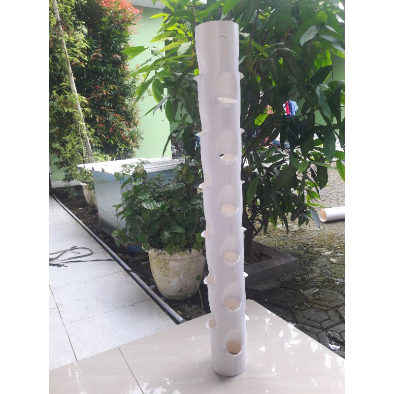 Jual pipa hidroponik tower 3 inchi 1meter 24 lubang | Shopee Indonesia