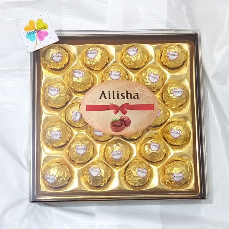 Jual Coklat Ailisha Square Box 16pcs Diamond / 24 pcs Chocolate ...