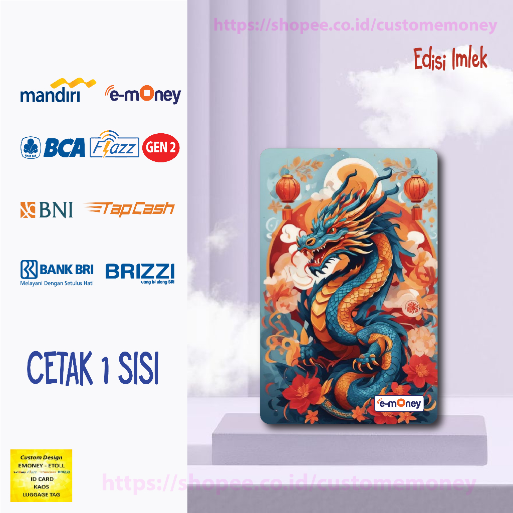 Jual KARTU EMONEY DESIGN EDISI IMLEK 2024 KEREN ETOLL E-MONEY MANDIRI ...