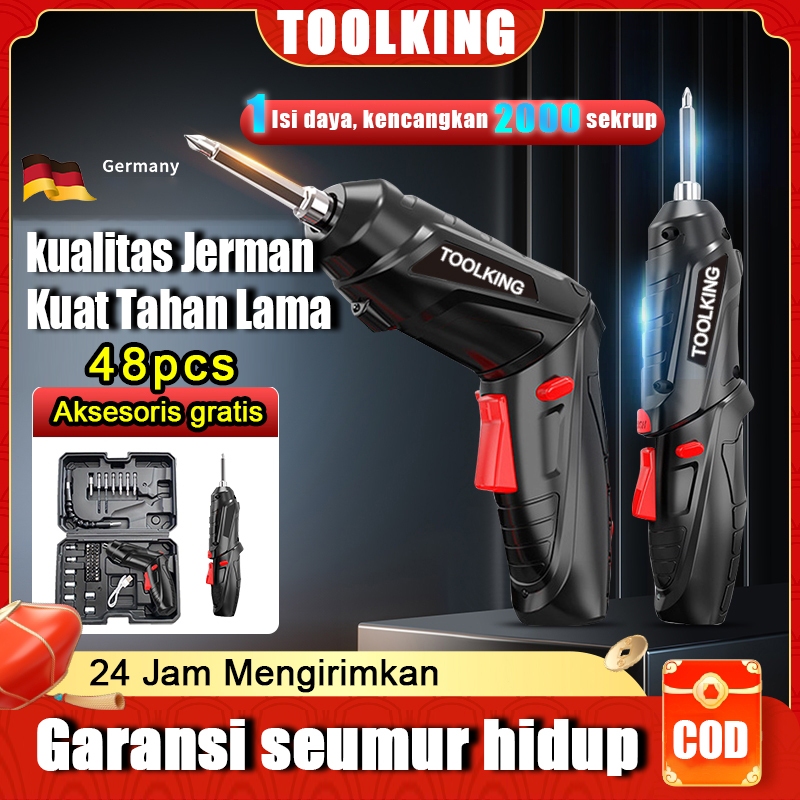 Jual Cordless Screwdriver 4 2 V Mesin Bor Cordless Mini 48pcs Set