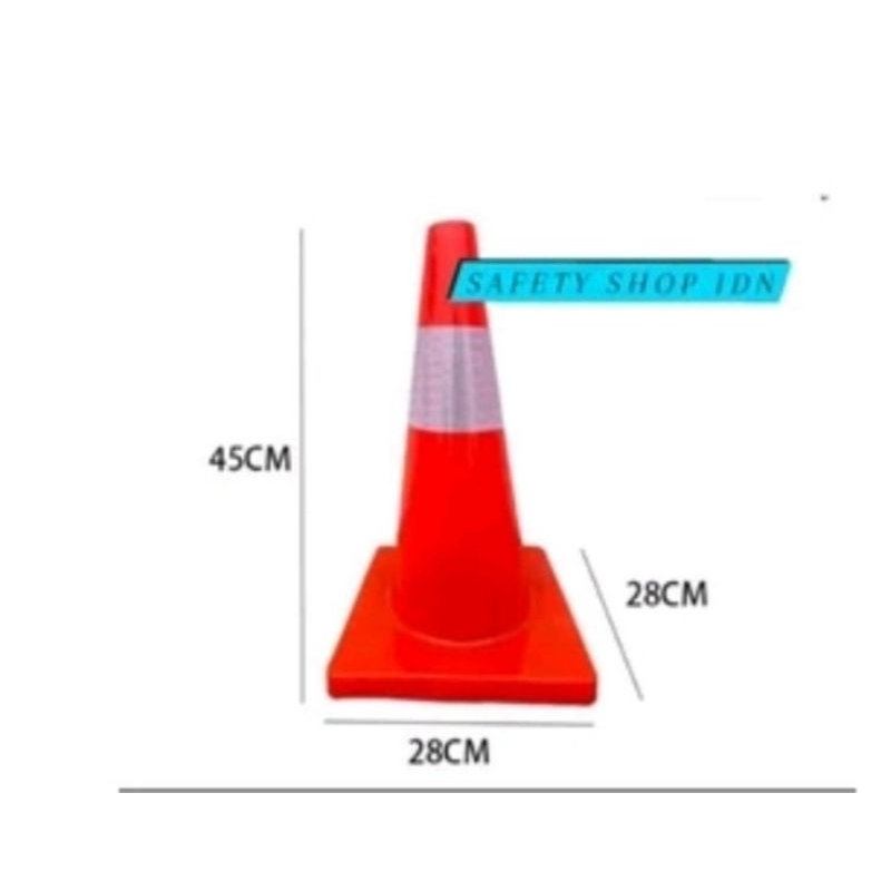 Jual traffic cone 45 cm / kerucut 45 cm / kerucut kecil | Shopee Indonesia