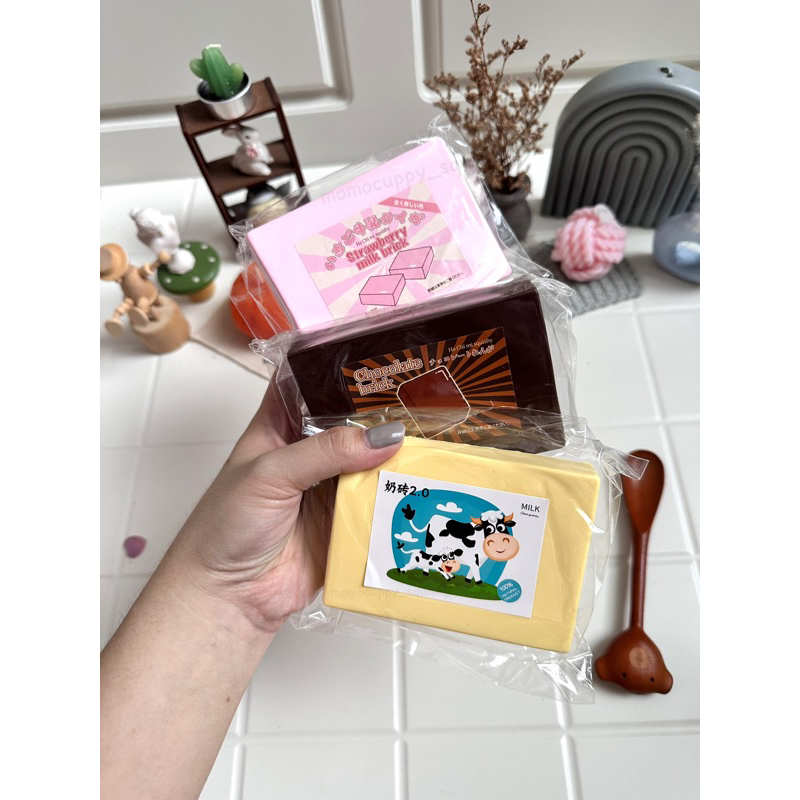Jual NEW PROMO strawberry choco milk brick squishy by Ha chi mi ...