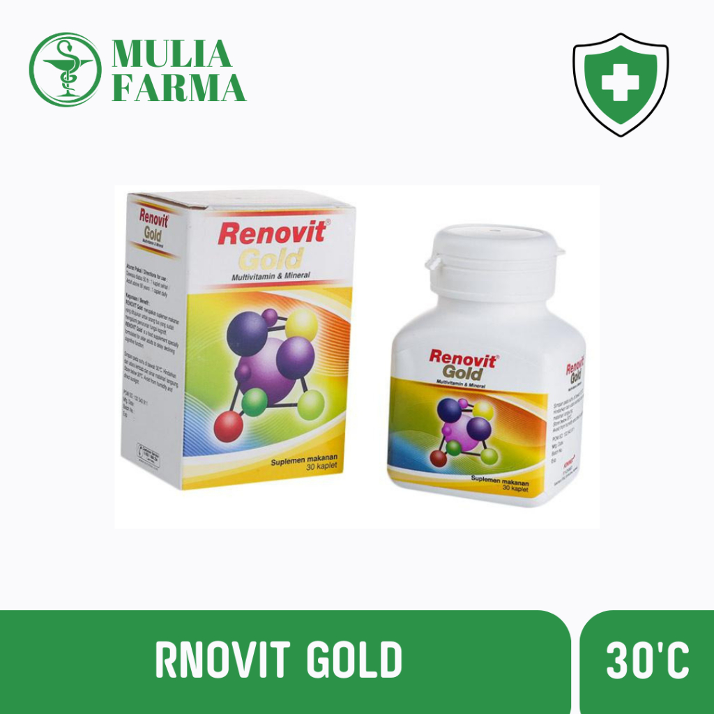 Jual RENOVIT GOLD MULTIVITAMIN & MINERAL 30 KAPLET / MENGATASI ...
