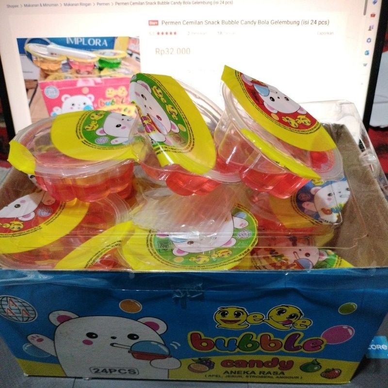 Jual PERMEN bubble candy bola gelembung 1 box isi 30pcs | Shopee Indonesia
