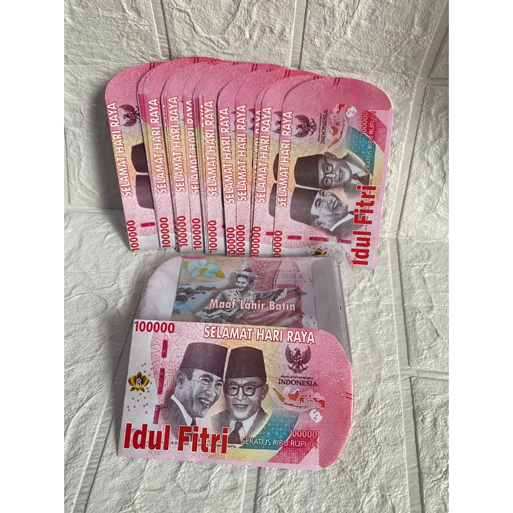 Jual amplop ampau lebaran Atm uk medium isi 100 lembar karakter ...