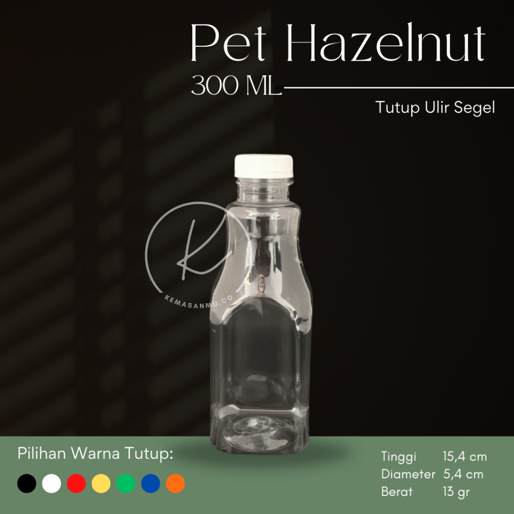 Jual PET HAZELNUT 300 ML BOTOL PLASTIK SN BOTOL MINUMAN KOPI JUS SUSU ...