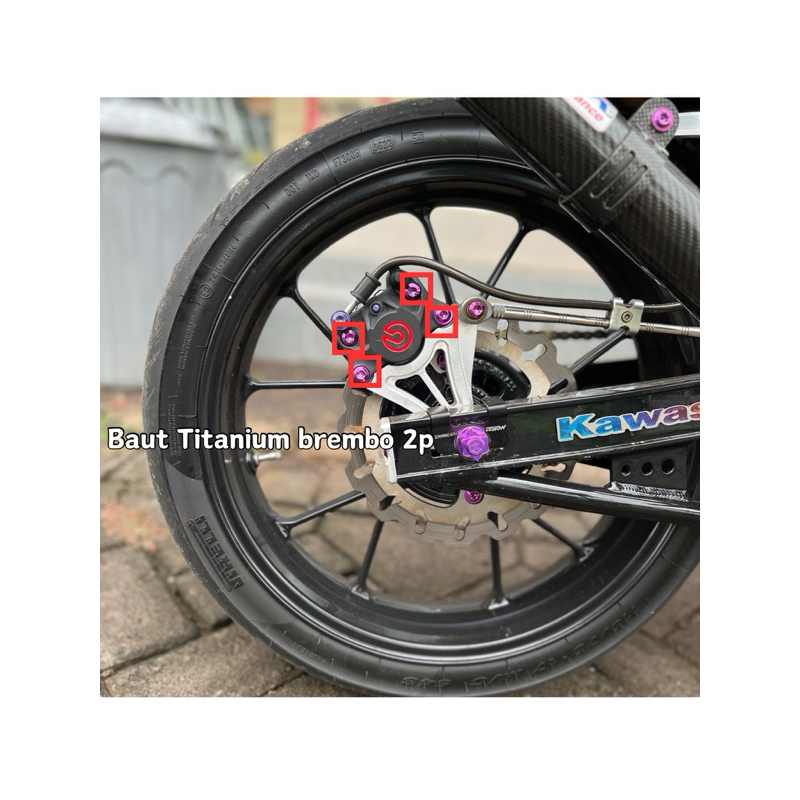 Jual baut Titanium untuk kaliper Brembo 2p | Shopee Indonesia