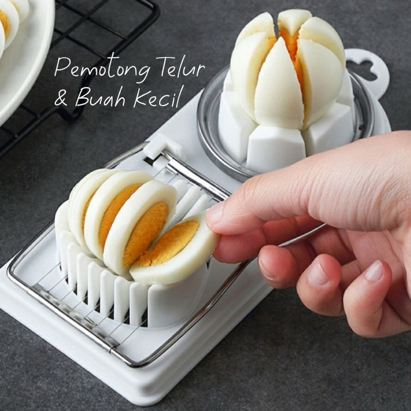Jual Alat Pengiris Telur 2in1 Alat Demoting Telur Rebus Serbaguna Egg ...