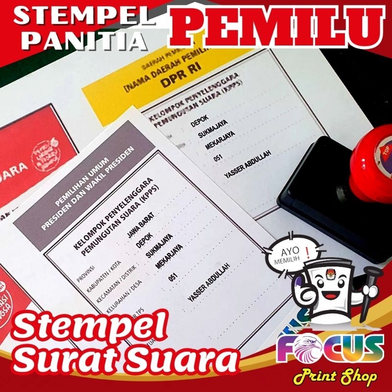 Jual STEMPEL PILKADA PANITIA KPPS / Stempel SURAT SUARA / Stempel PPS ...