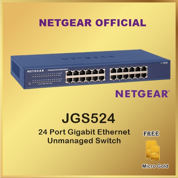 Jual Netgear JGS524 24 Port Gigabit Ethernet Unmanaged Switch JGS 524 ...