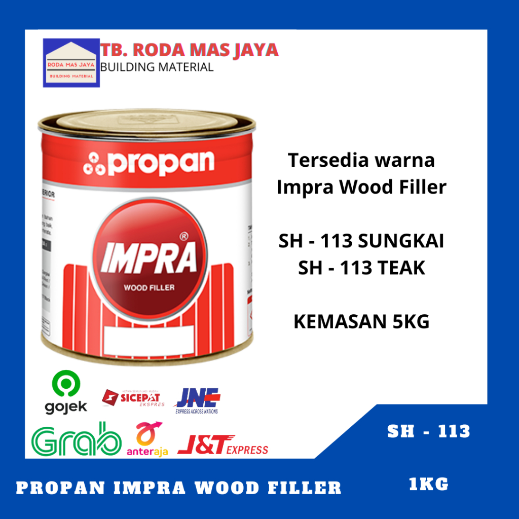 Jual Propan/Cat Kayu/Cat Pelapis/Impra Wood Filler SH-113 Sungkai/Teak ...