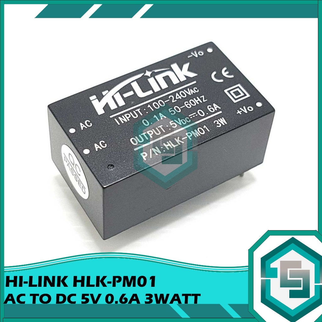 Jual HI-LINK HLK-PM01 5V 600MA 3 WATT AC TO DC ISOLATED | Shopee Indonesia