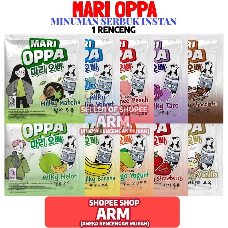 Jual Minuman Serbuk Mari Oppa 1 Renceng Isi 15 Sachet | Shopee Indonesia