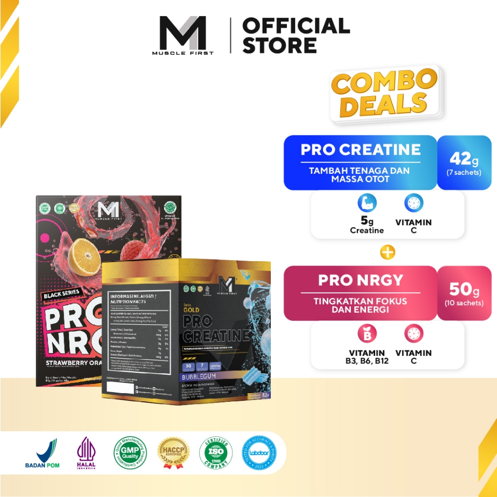Jual [BUNDLE] MUSCLE FIRST Pro Creatine Box + Pro NRGY Box Suplemen ...