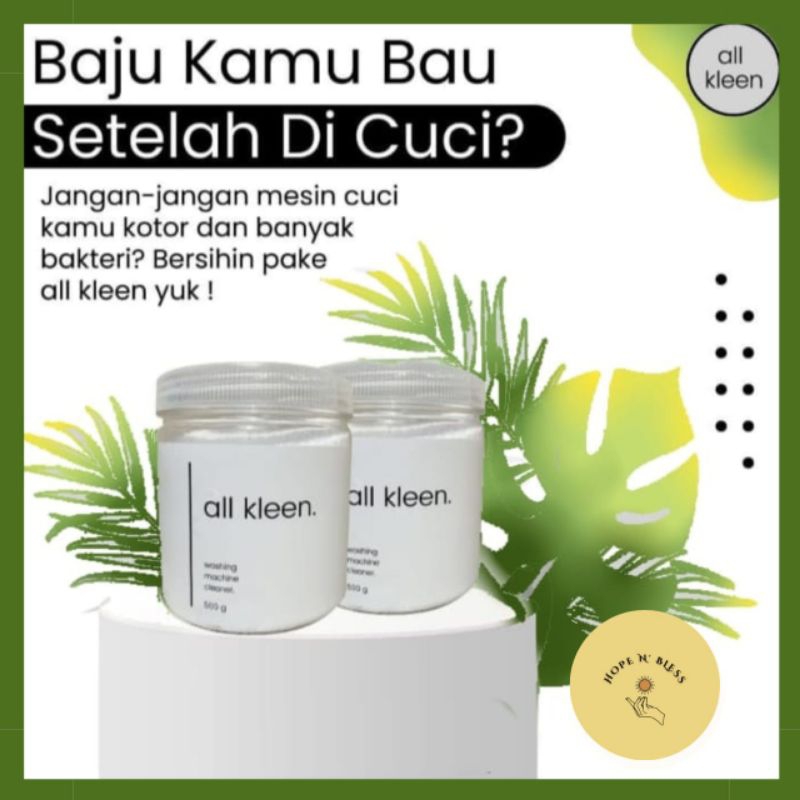 Jual Allkleen Washing Machine Cleaner 500 gr Bubuk Detergen Bubuk ...