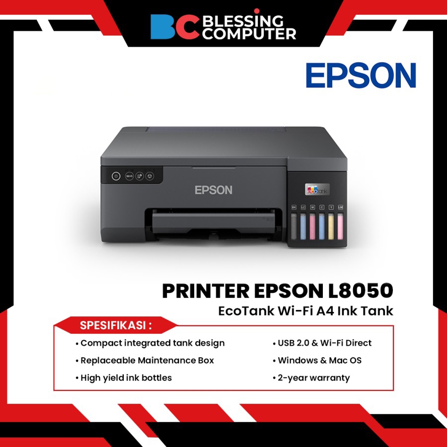 Jual PRINTER EPSON L8050 EcoTank Wi-Fi A4 Ink Tank | Shopee Indonesia