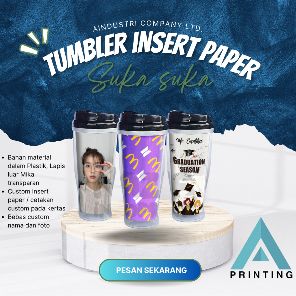 Jual TUMBLER INSERT PAPER CUSTOM BEBAS DESAIN / DESAIN FOTO / DESAIN ...